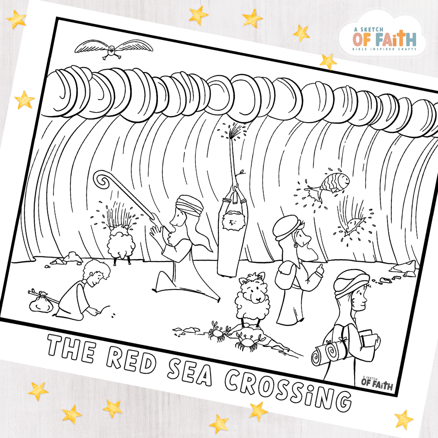 Moses Parts the Red Sea Craft – Easy Bible Crafts for kids