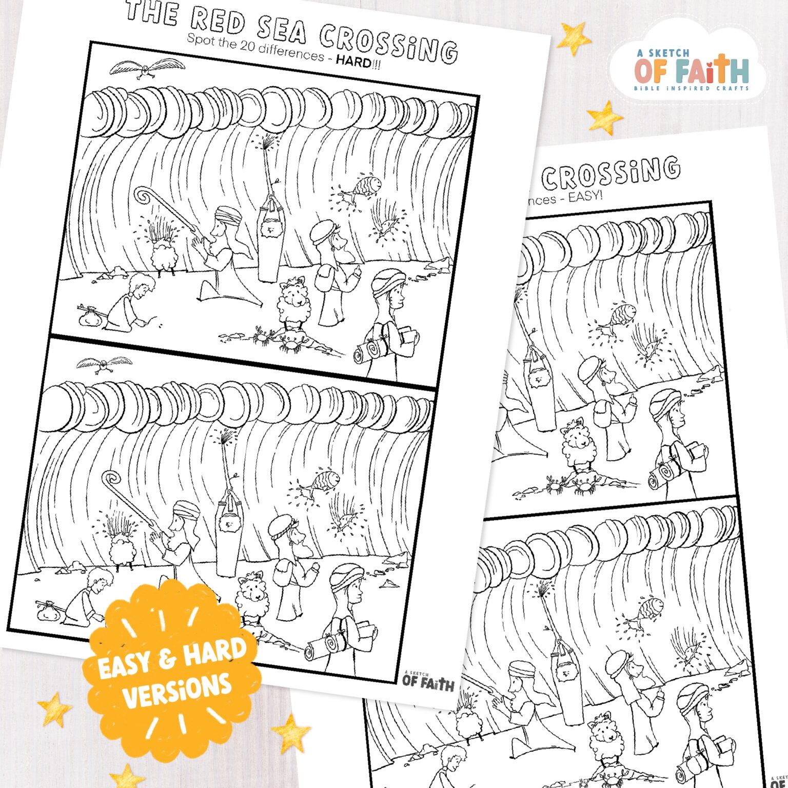 Moses Parts the Red Sea Craft – Easy Bible Crafts for kids