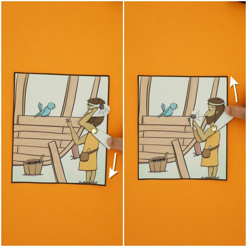 Noah builds the ark craft – Easy Bible Crafts for kids