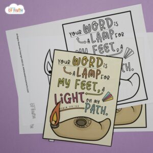 Psalm 119.105 Bible Craft – Easy Bible Crafts for kids