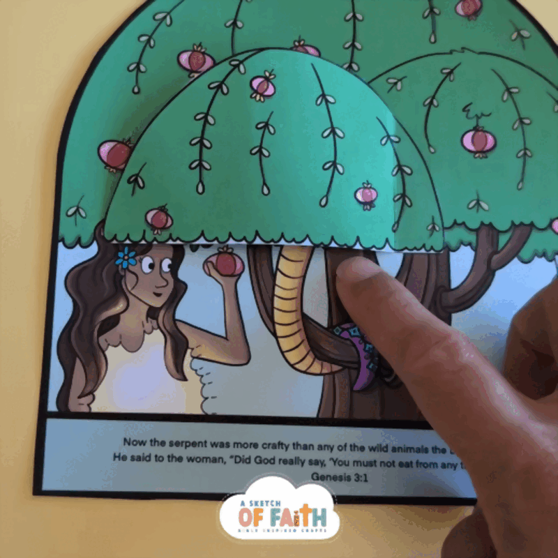 Eve Tempted in Eden Craft – Easy Bible Crafts for kids