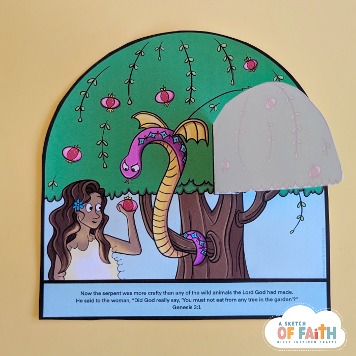 Eve Tempted in Eden Craft – Easy Bible Crafts for kids